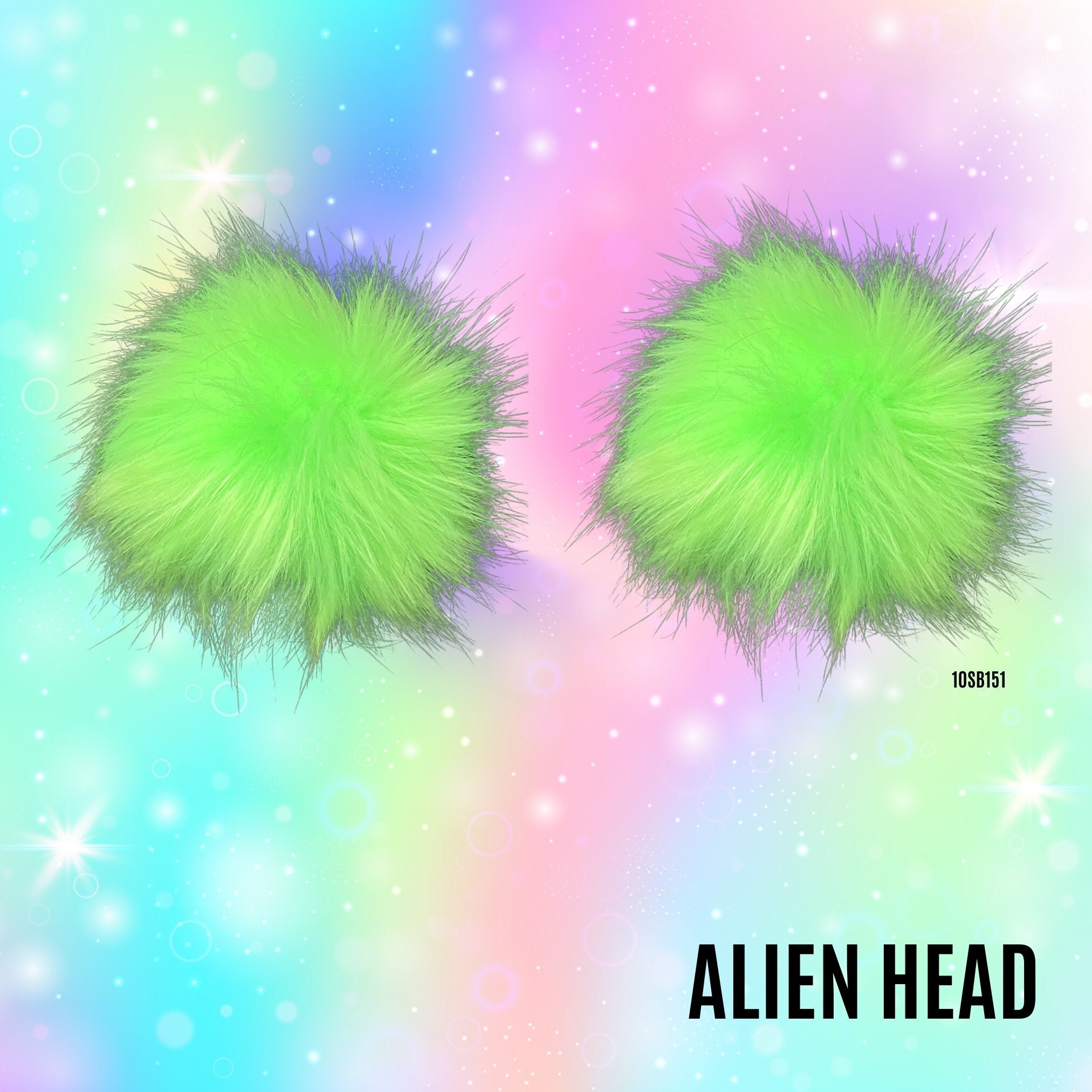 Alien Head Space Head Earz (luxury Faux Fur, Rave Hair Clip, Rave ...