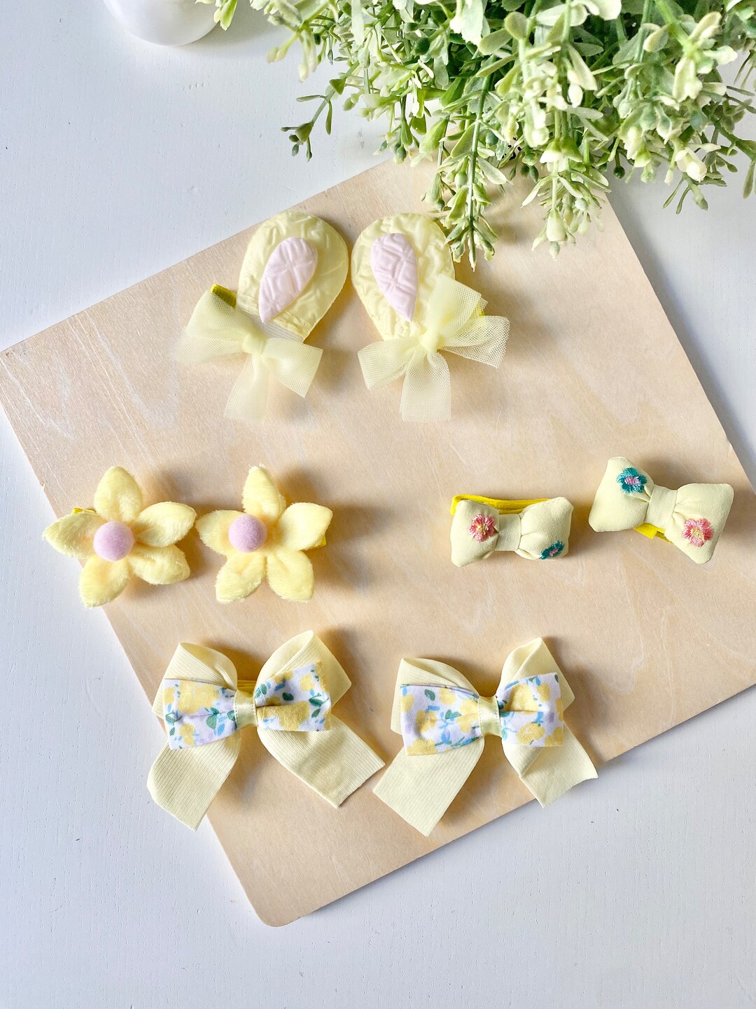 Set of 8, Yellow Pretty Hair Clips, Hair Accessories, Hair Clip Set ...