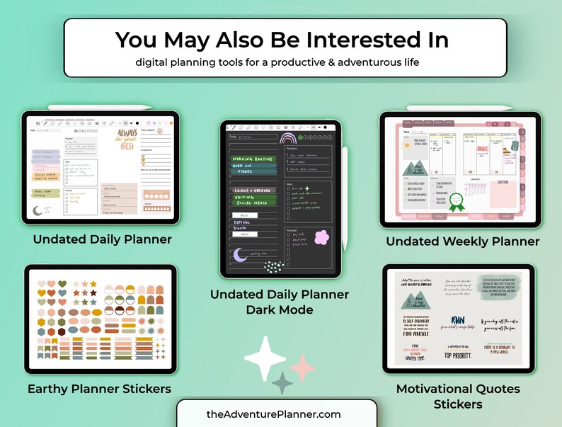 Adventure Digital Stickers Pack, Goodnotes Sticker Book, Planner ...