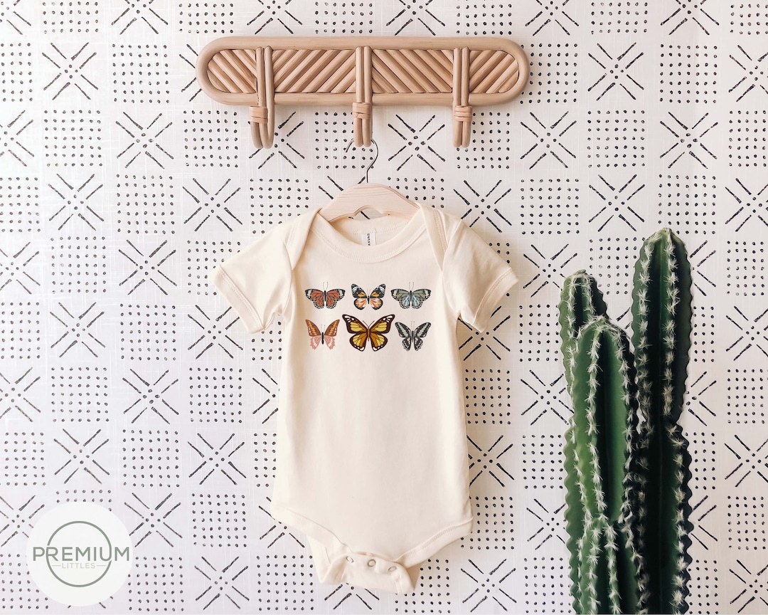 Boho Moth Baby Onesie® - Butterfly Bodysuit - Natural Onesie® or Shirt ...