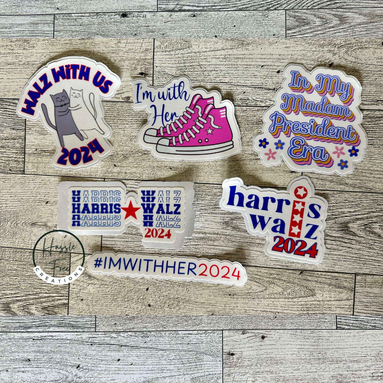 Harris Walz Vinyl Sticker Political Election 2024 Cat Ladies Democrat ...