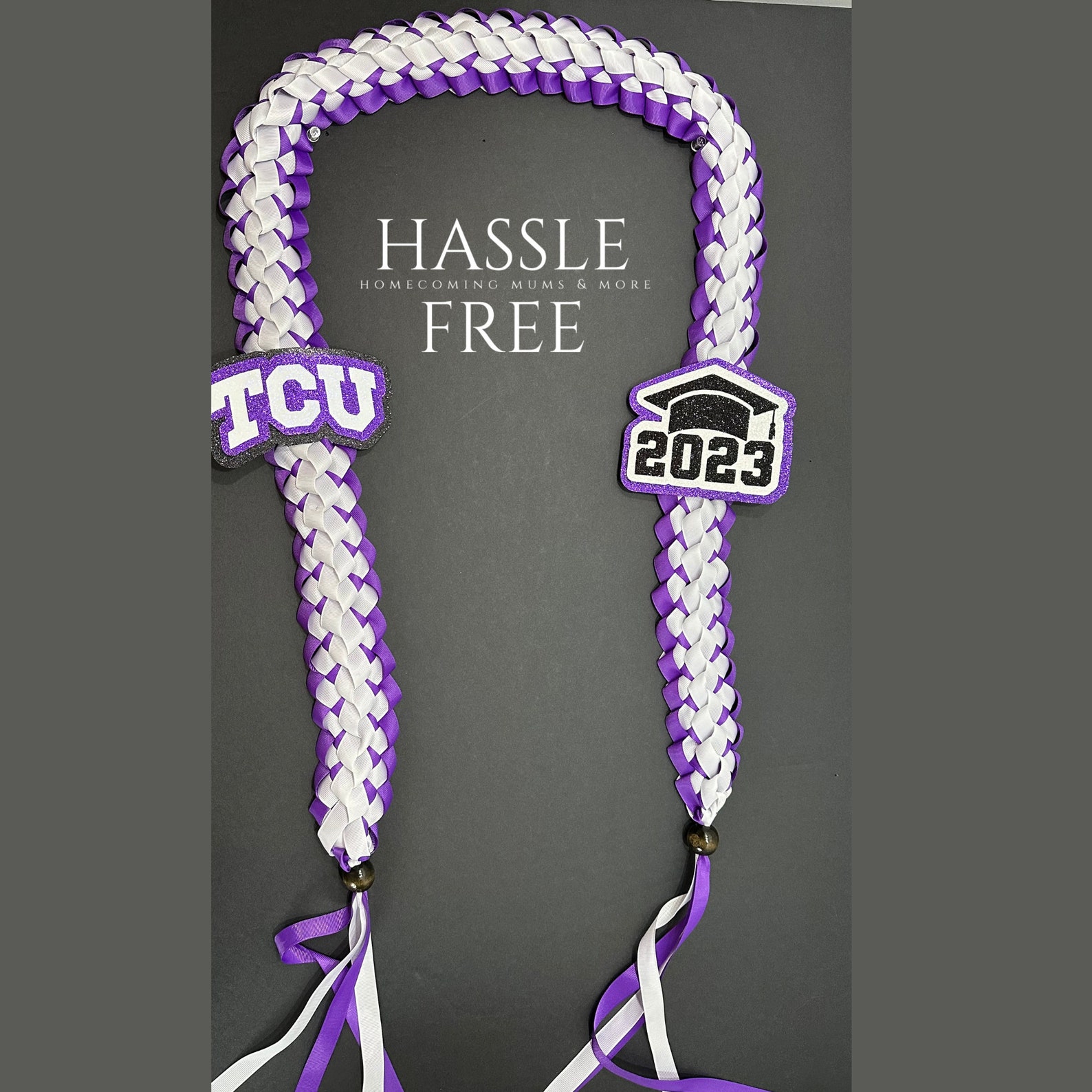 Custom Made 4 Ribbon Braid Graduation Lei| 2026 Gift| Custom Colors and ...