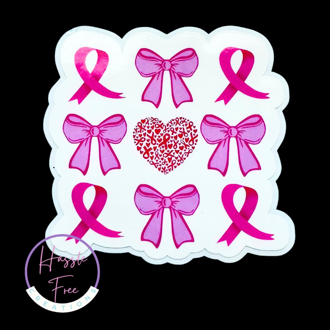 Ribbons and Bows Breast Cancer Digital Download| Pink Ribbon | Pink ...