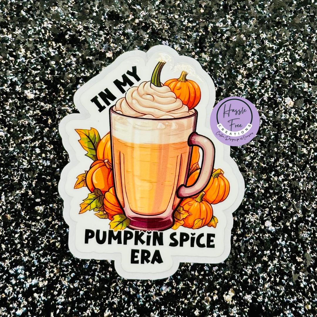 In My Pumpkin Spice Era Vinyl Sticker Halloween Swiftie Coffee Pumpkin ...
