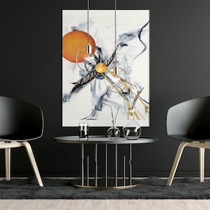 Flying Icarus Greek Sun Mythology Melting Wings, Abstract Wall Art ...