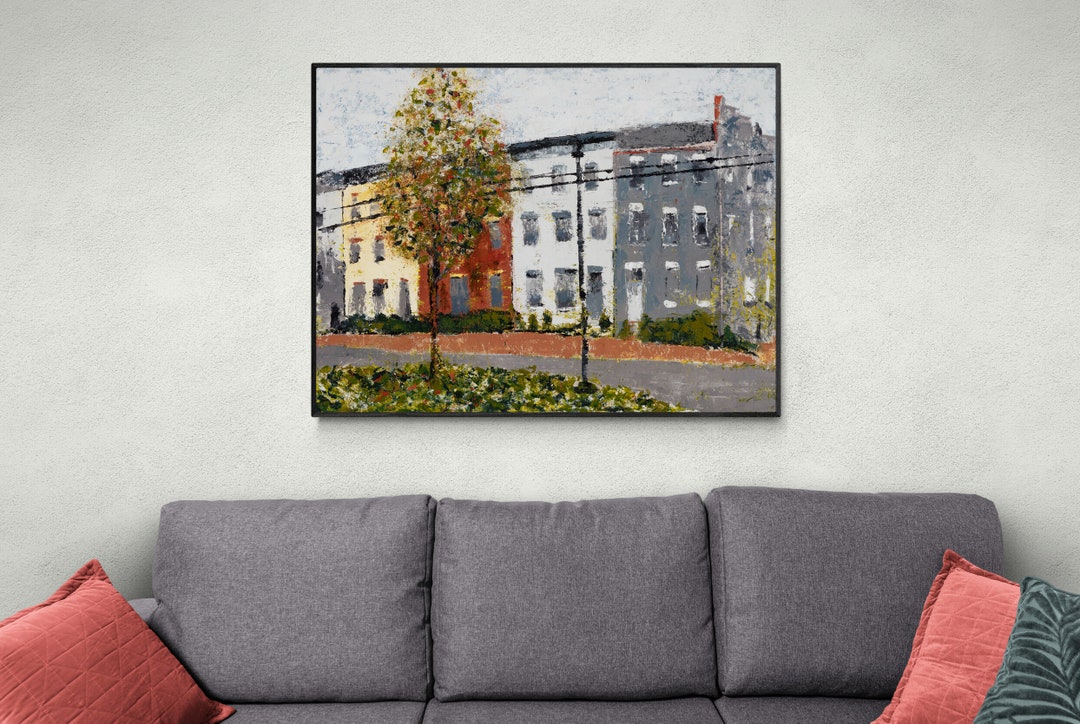 Impressionist Wall Art, Architectural Wall Art, Village Life Wall Art ...