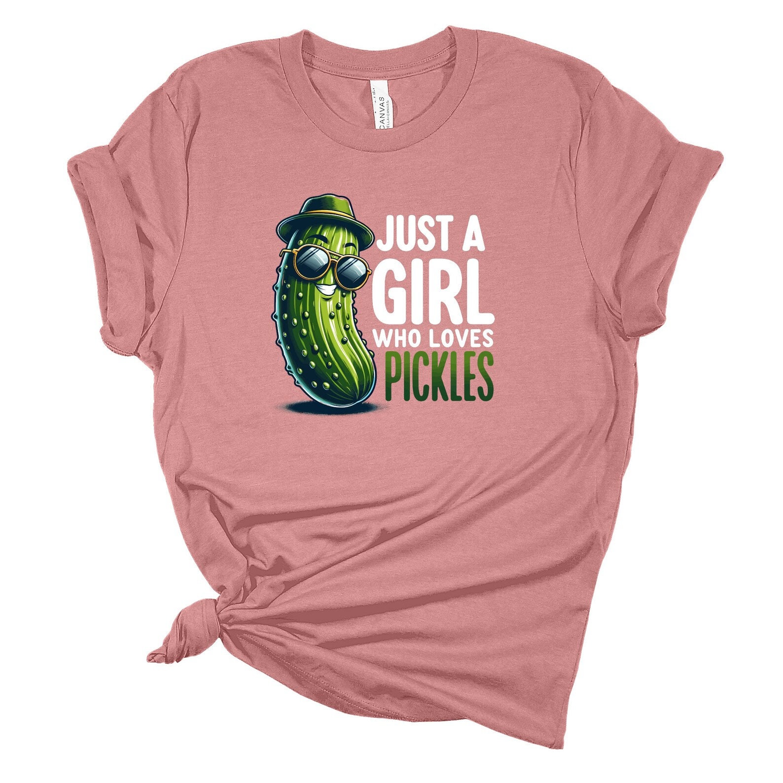 Pickle Lover Girls Tshirt, Just a Girl Who Loves Pickles Tees, Funny ...