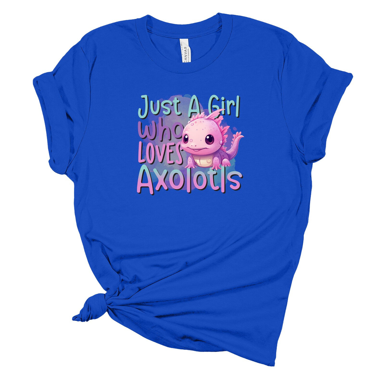 Cute Axolotl T-shirt, Axolotl Graphic Tees,kids Axolotl Shirts, Funny ...