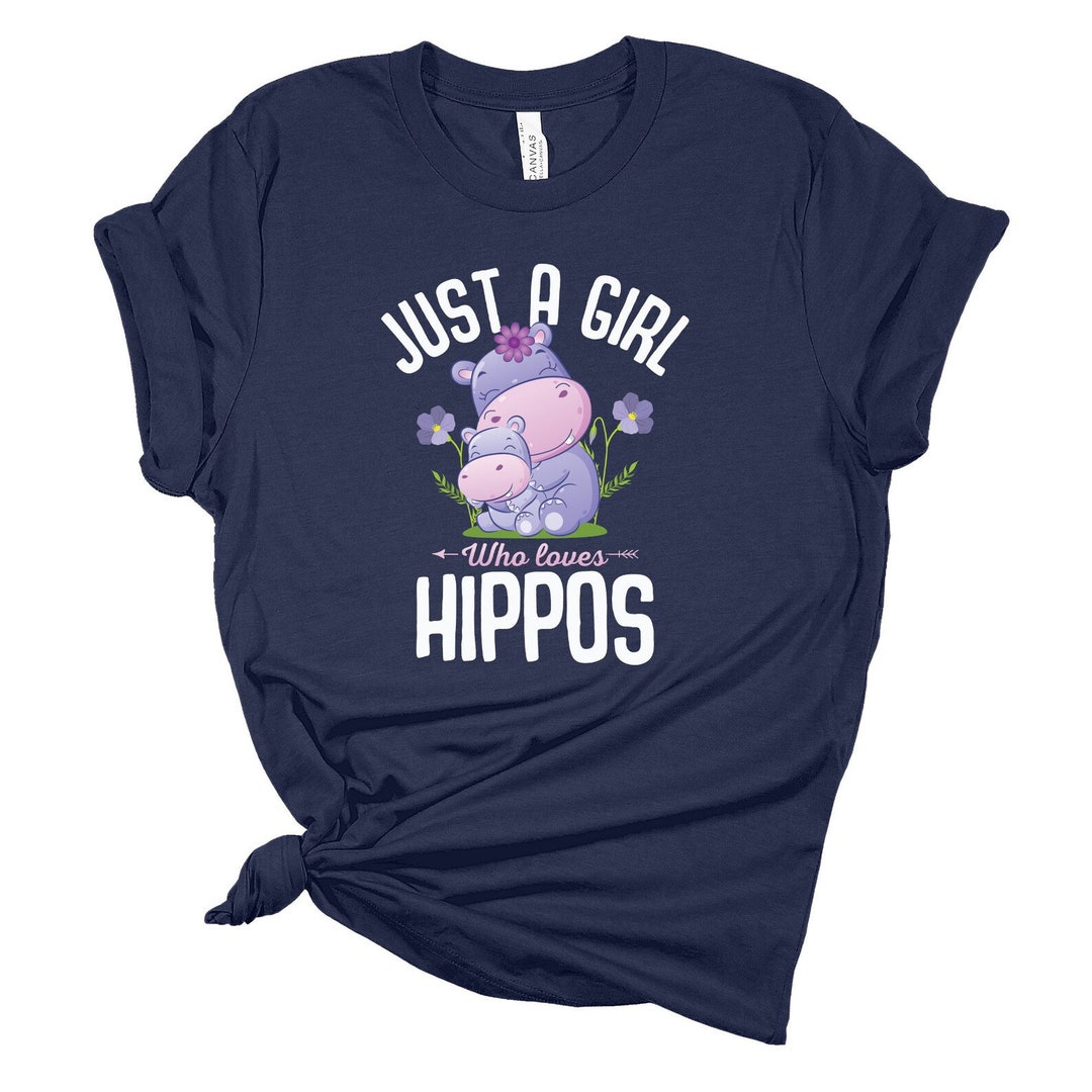 Just A Girl Who Loves Hippos Shirt, Hippo Shirt, Gift for Hippo Lover ...