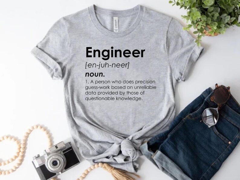 Funny Engineer Definition T-shirt: Precision Guesswork Gift - Etsy