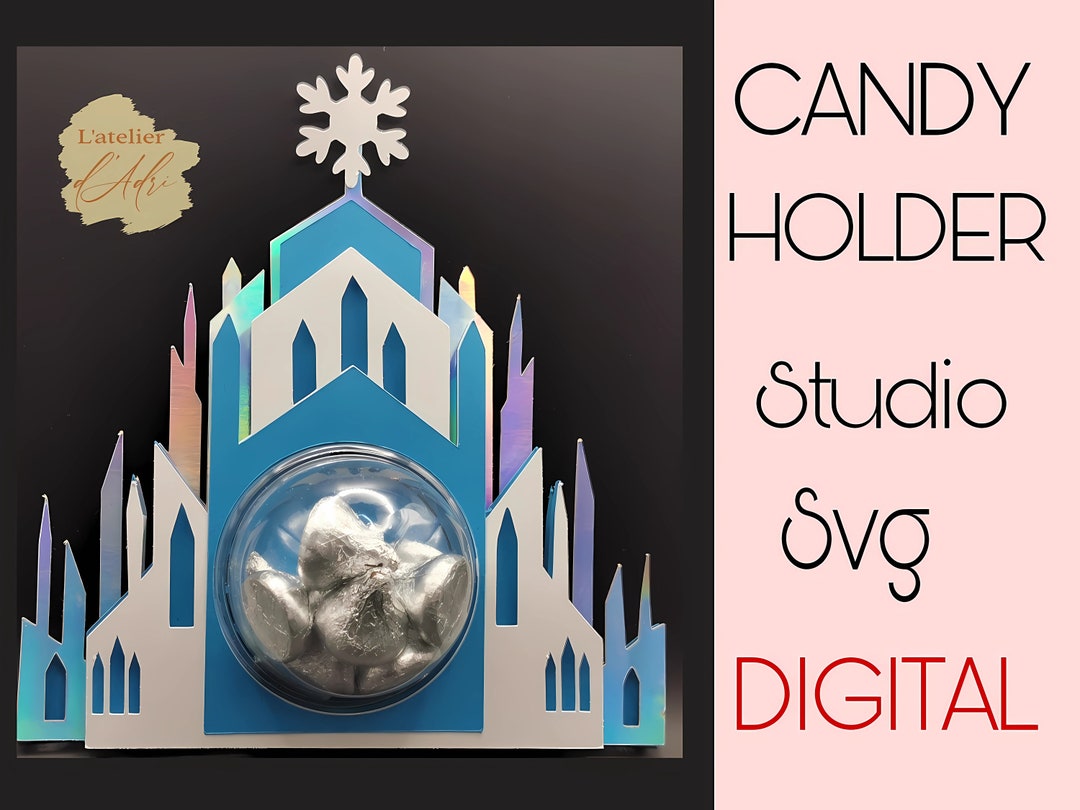 DIGITAL- Candy Holder Castle SVG/ Castle Svg Studio3/ Cutting Template ...