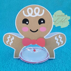 DIGITAL_ Ginger Cookie Set Candy Holder/ Dome Size 8cm / Open and Close ...