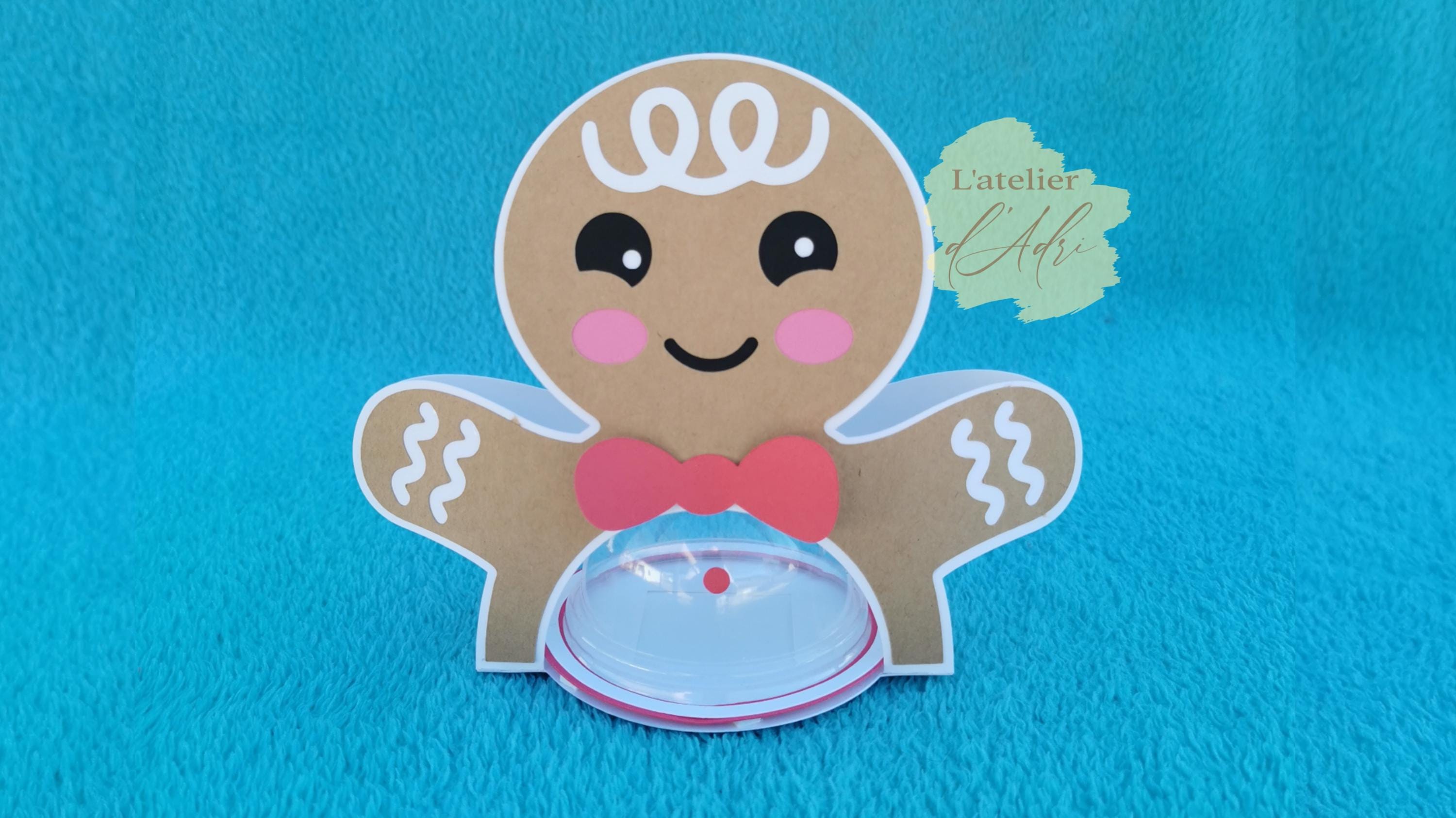 DIGITAL_ Ginger Cookie Set Candy Holder/ Dome Size 8cm / Open and Close ...