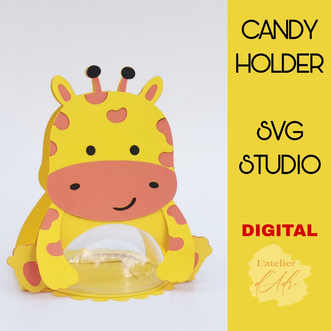 DIGITAL_ Giraffe Candy Holder/ Dome Size 8cm/ Open and Close System - Etsy