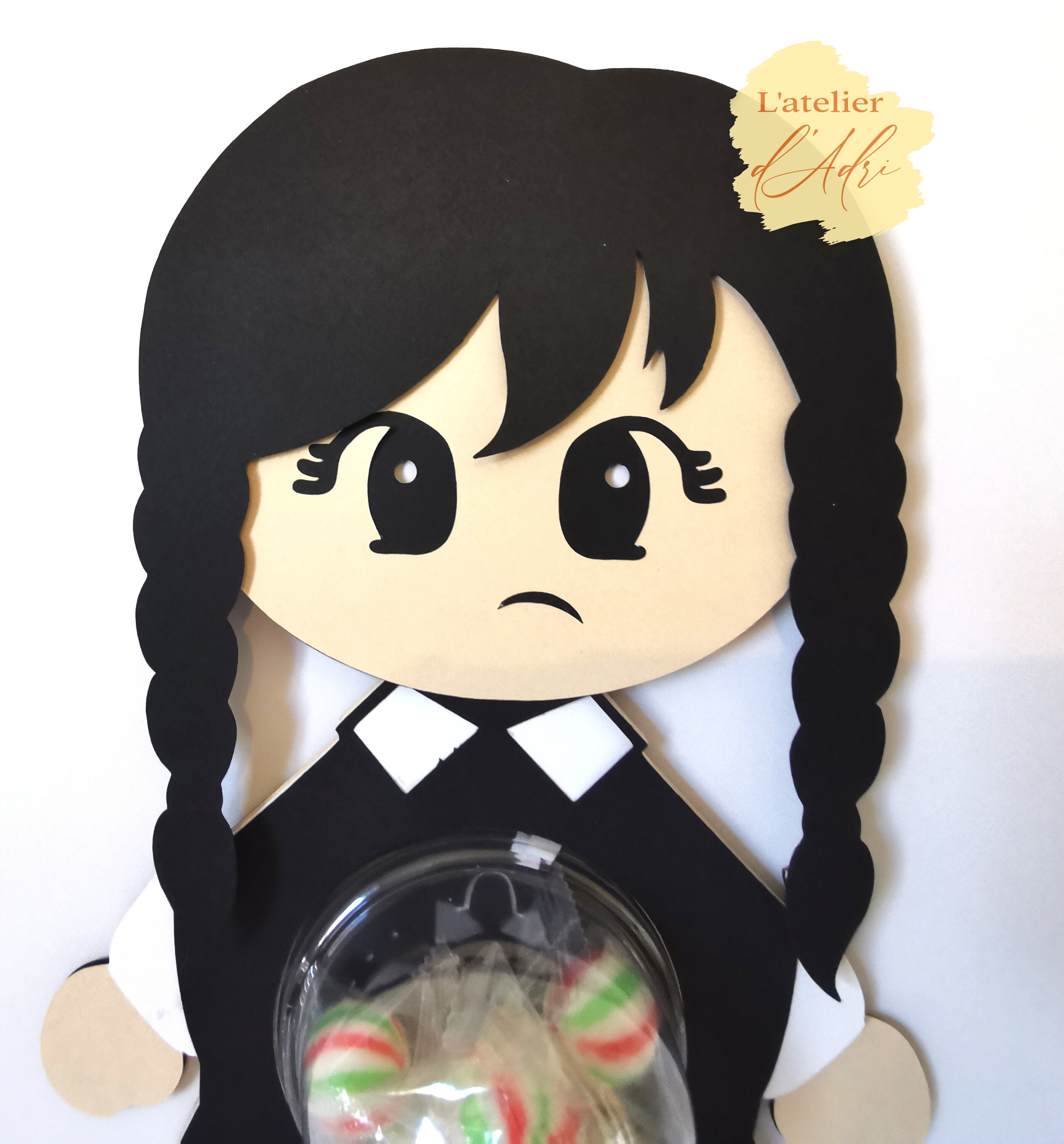 Digital-porte-bonbons Merlina/candy Dome Wednesday /mercredi Addams/svg ...