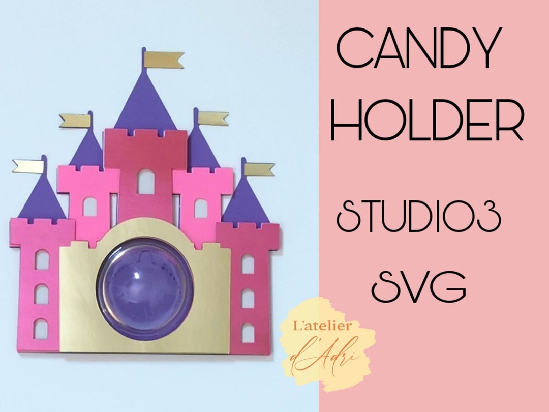 DIGITAL- Candy Holder Castle SVG/ Castle Svg Studio3/ Cutting Template ...