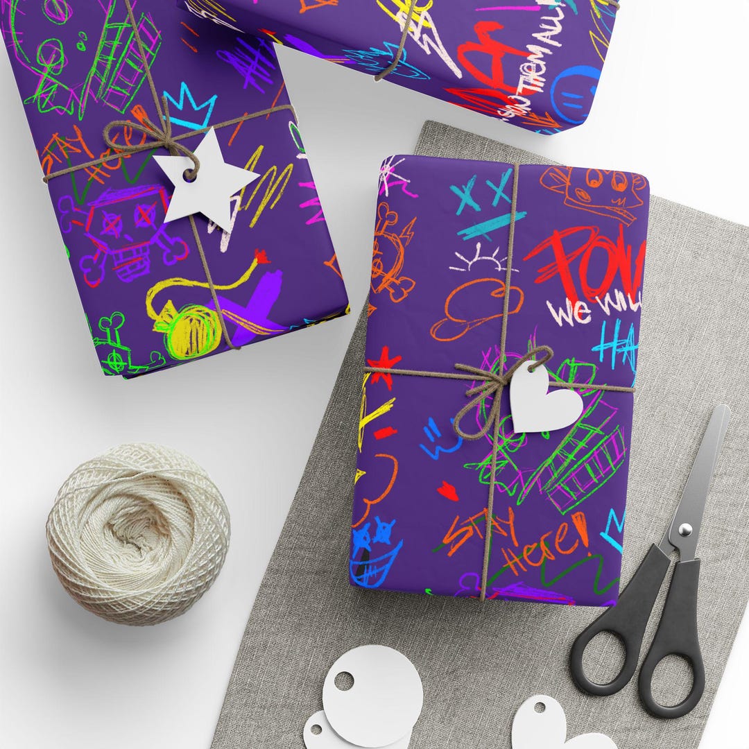 Jinx Grafitti Wrapping Paper - Art Wrapping Paper, Colorful Gift Wrap ...