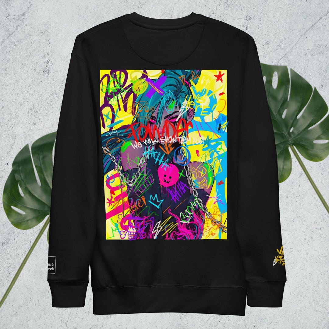 Jinx Inspired - Arcane Inspired - Hand Illustrated - Quality Sweatshirt ...