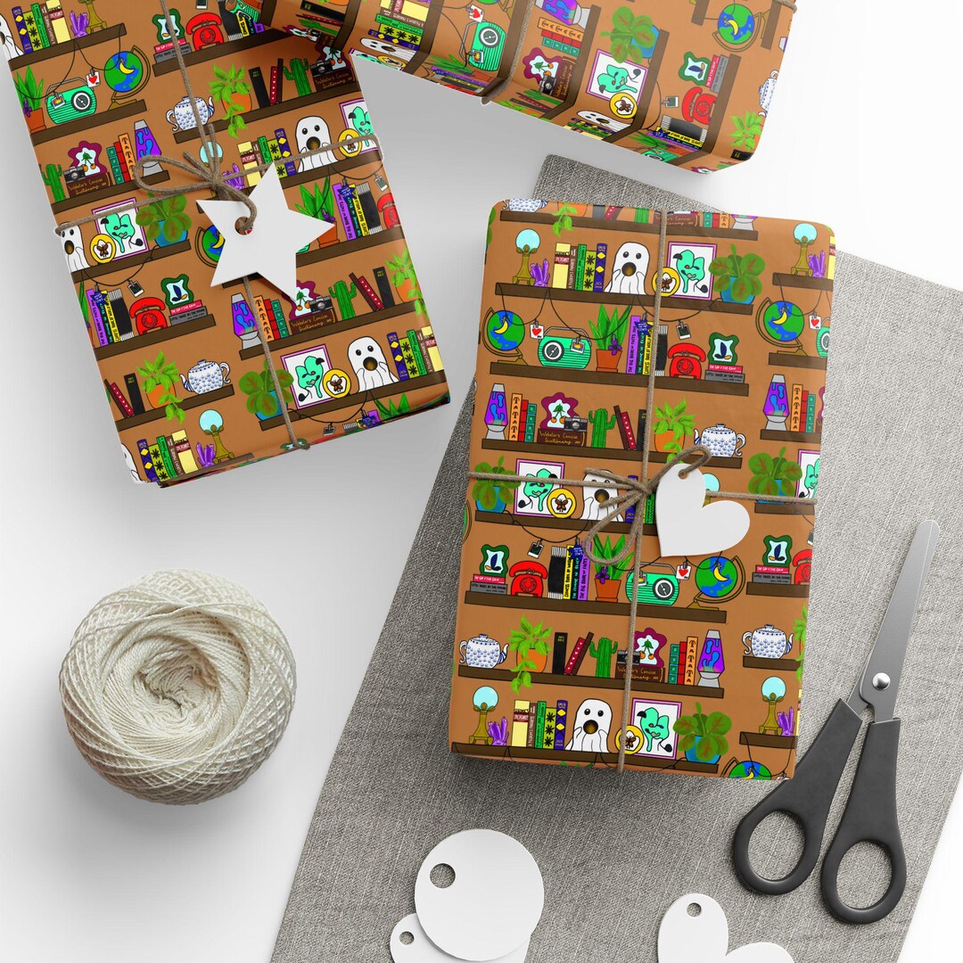 Artistic Character Wrapping Paper Roll, Unique Gift Wrap for Birthdays ...