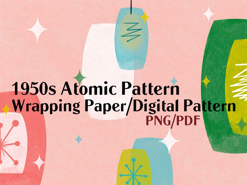 1950S ATOMIC TITLE PATTERN - Etsy