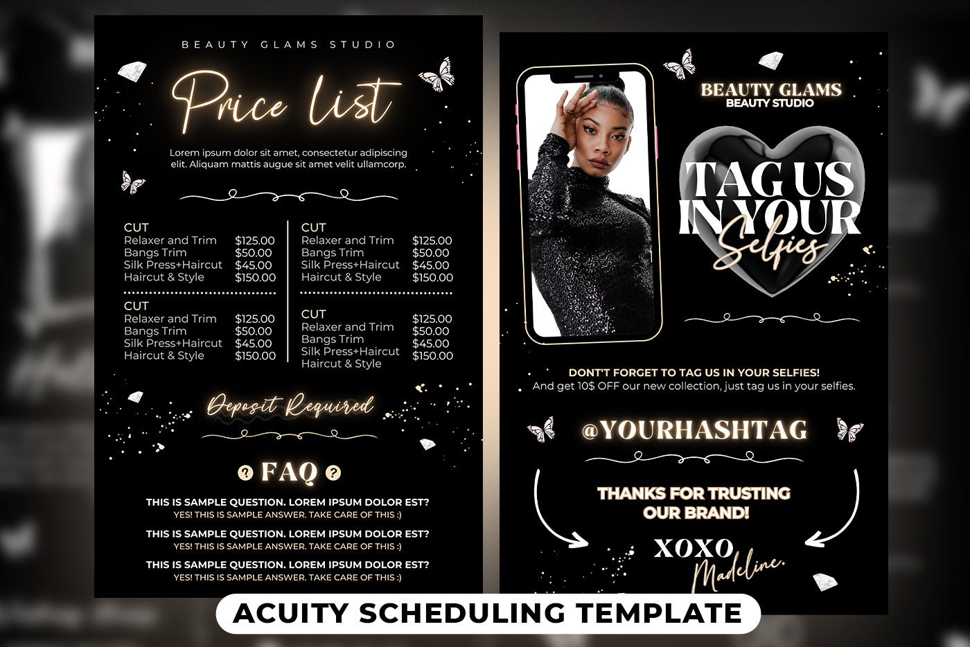Editable Acuity Site Acuity Scheduling Template Booking Site - Etsy