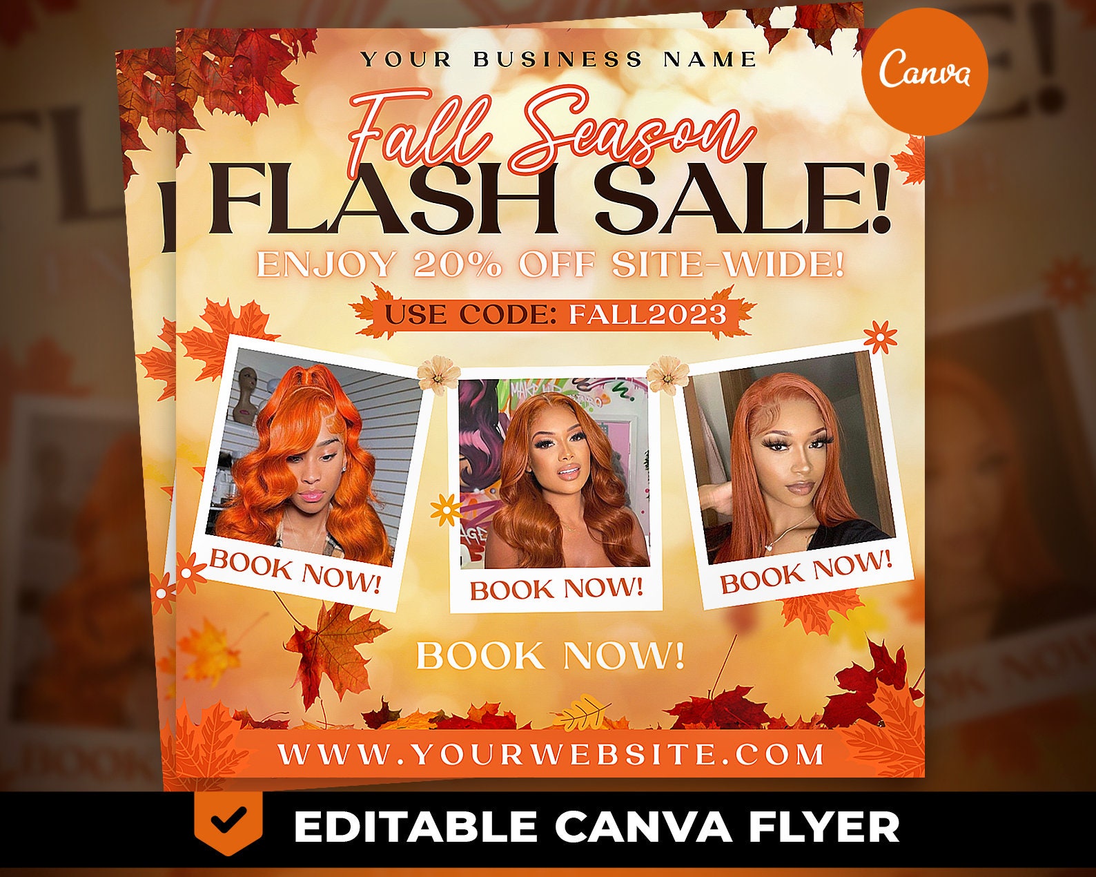 Fall Flash Sale Flyer Hello Fall Sale Flyer Fall Flyer Hair - Etsy