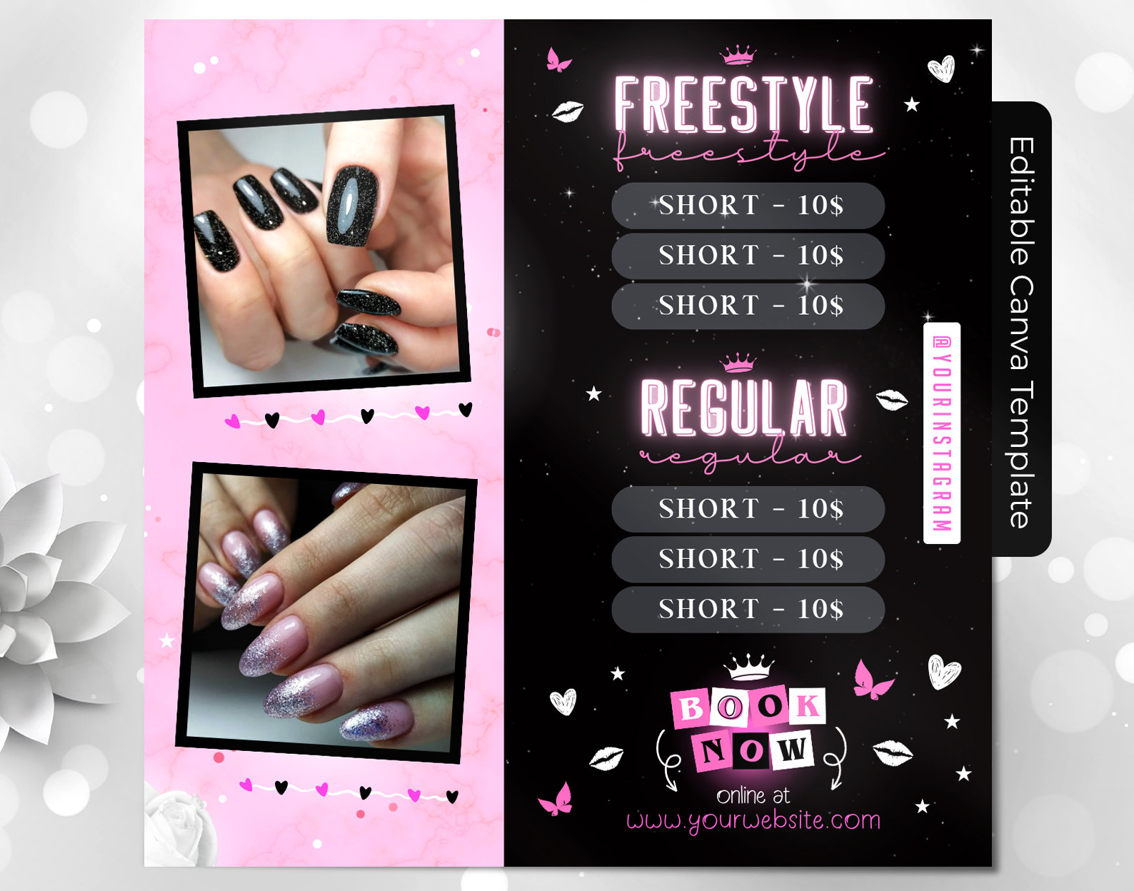 Editable Nail Flyer Nail Special Flyer Nail Bookings Flyer - Etsy