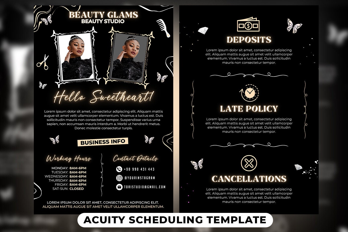 Editable Acuity Site Acuity Scheduling Template Booking Site - Etsy
