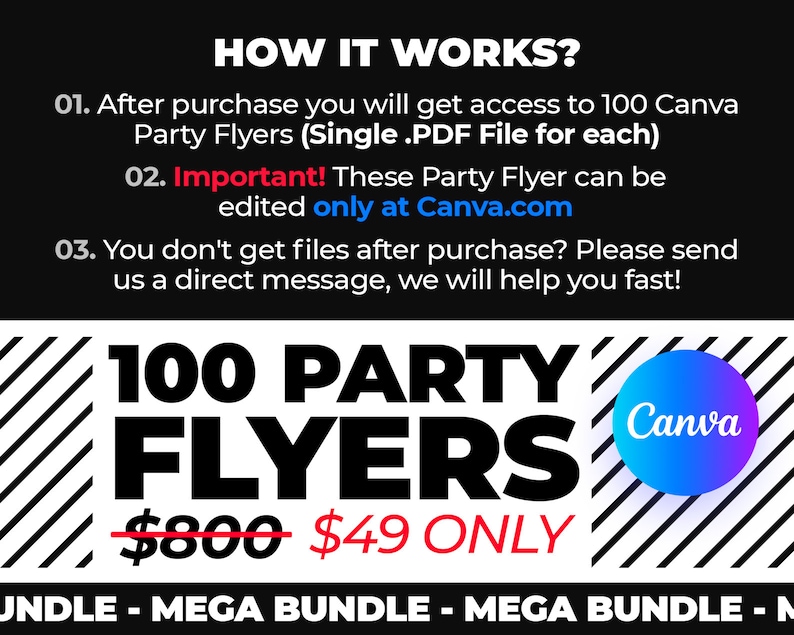 100 Party Flyers Bundle | Club Flyers Templates Perfect for DJ or Night ...
