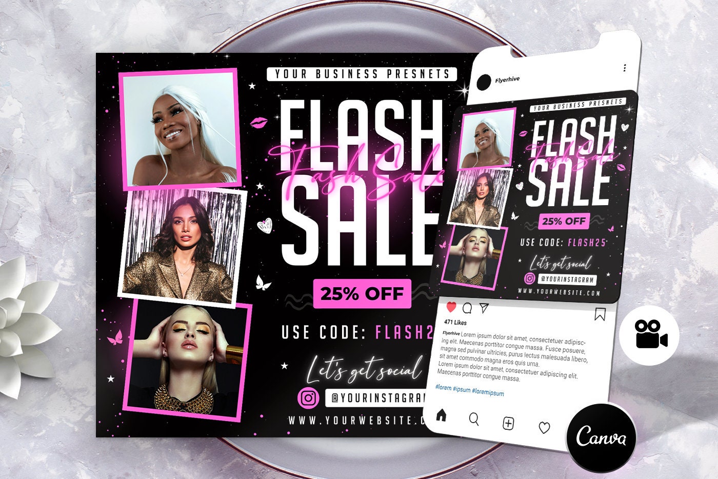 Flash Sale Flyer Template New Arrival Shop Now Hair Bundles - Etsy