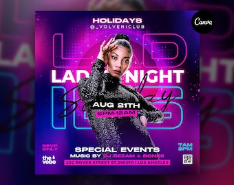 Editable Canva Motion Club Party Flyer Template - Etsy