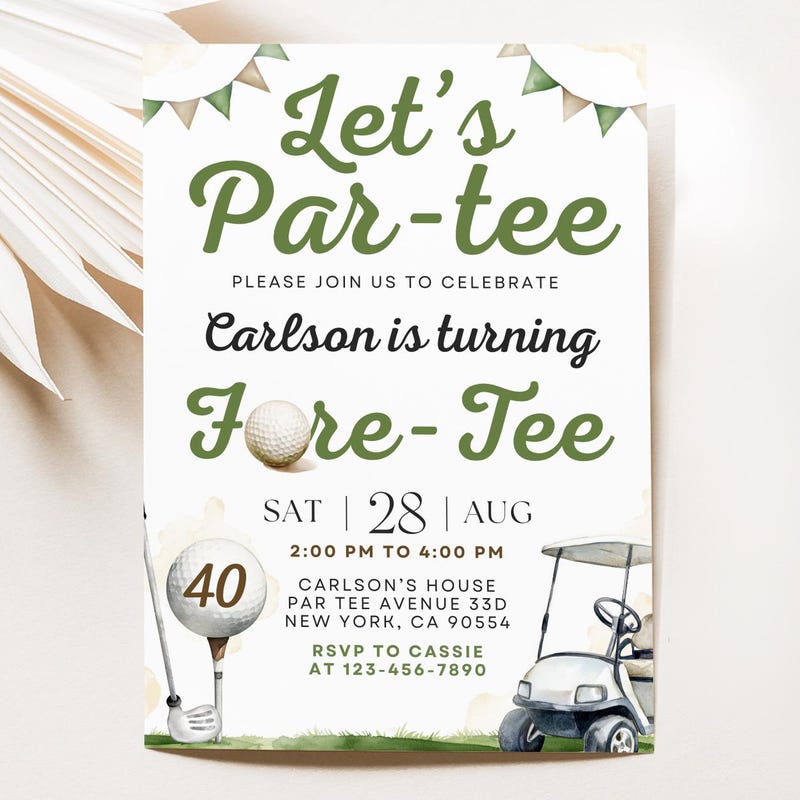 Fore Tee Party Golf - Etsy