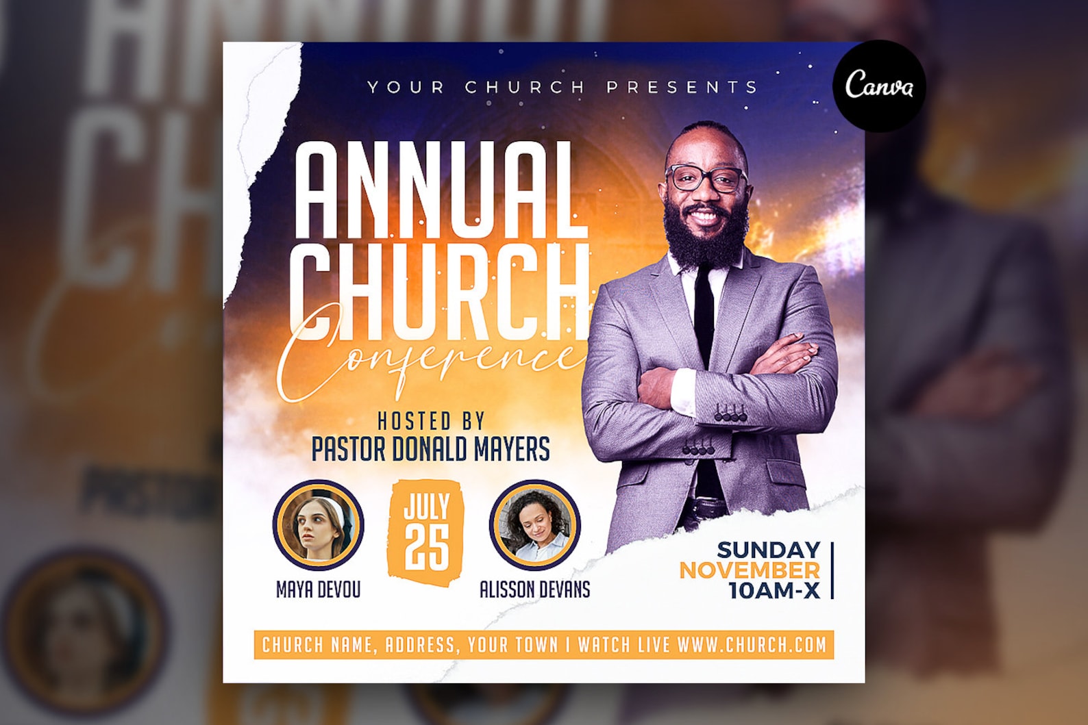 EDITABLE Church Flyer Church Service Flyer School Flyer - Etsy