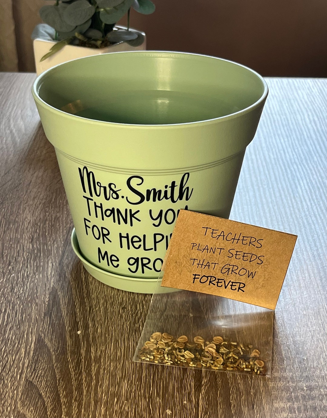 Teacher Appreciation Gift- Personalized Pot With Seeds - Etsy
