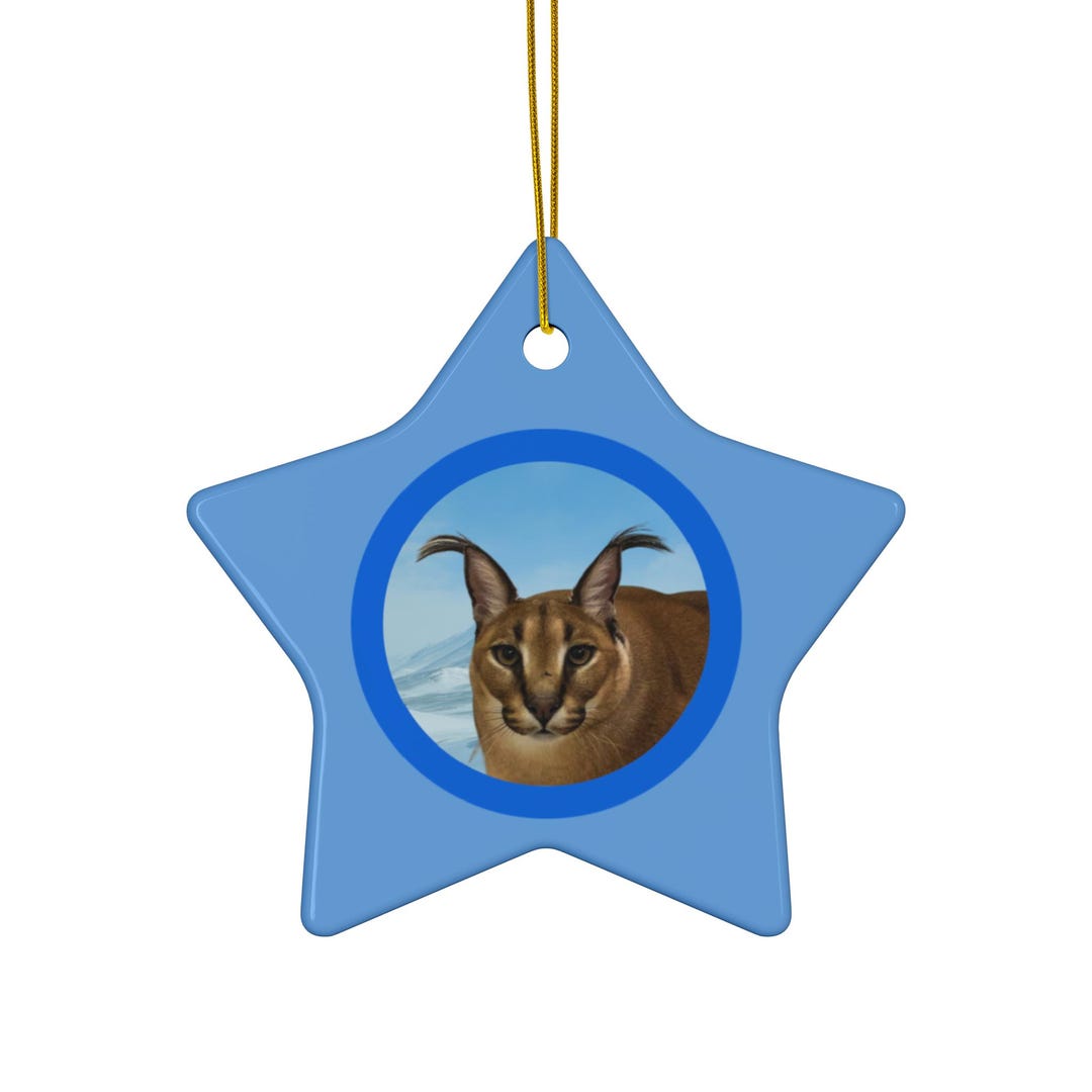 Adorno navideño de Big Floppa: divertido adorno navideño con forma de ...