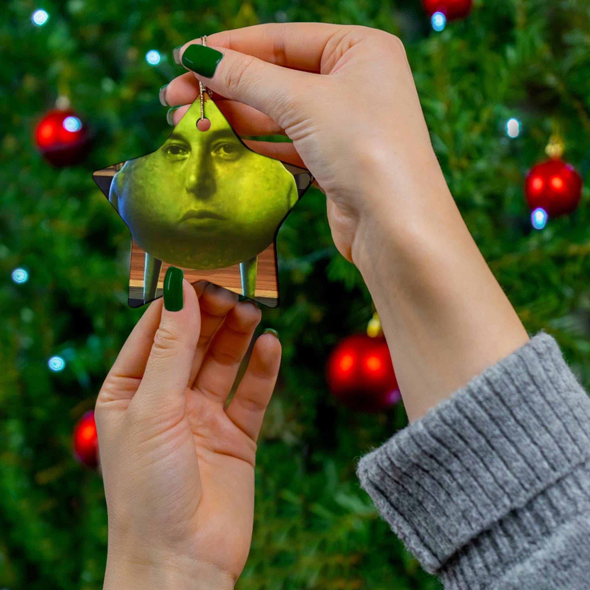 Elon Musk Mike Wazowski Christmas Tree Ornament - Funny Holiday ...