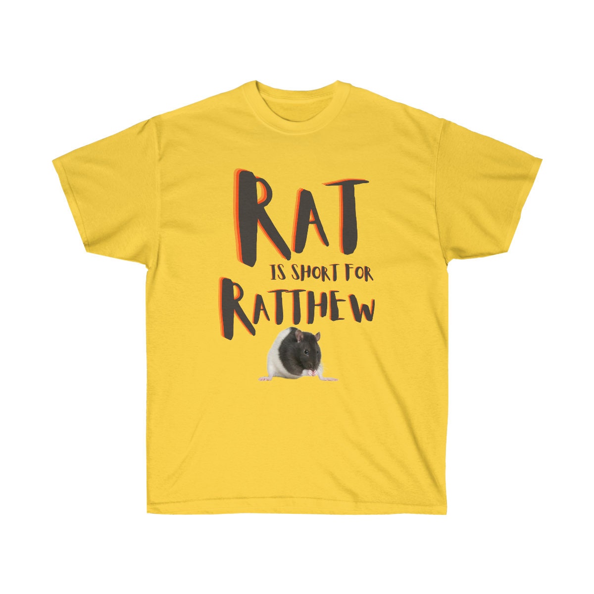 Rat is Short for Ratthew - Viral Meme - Funny Ironic Joke Gag Gift ...