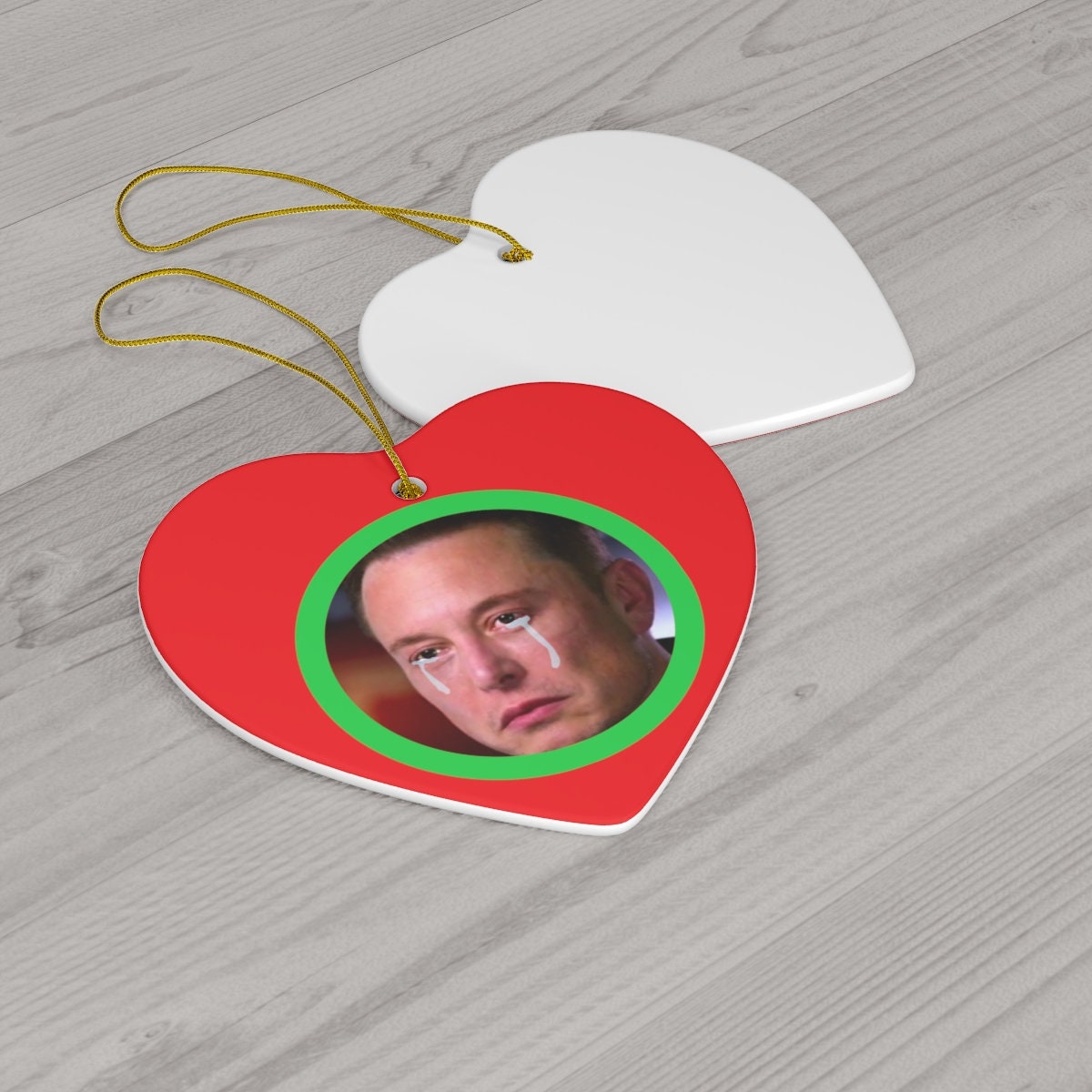Elon Musk Crying Christmas Tree Ornament Funny Meme Holiday Decoration ...