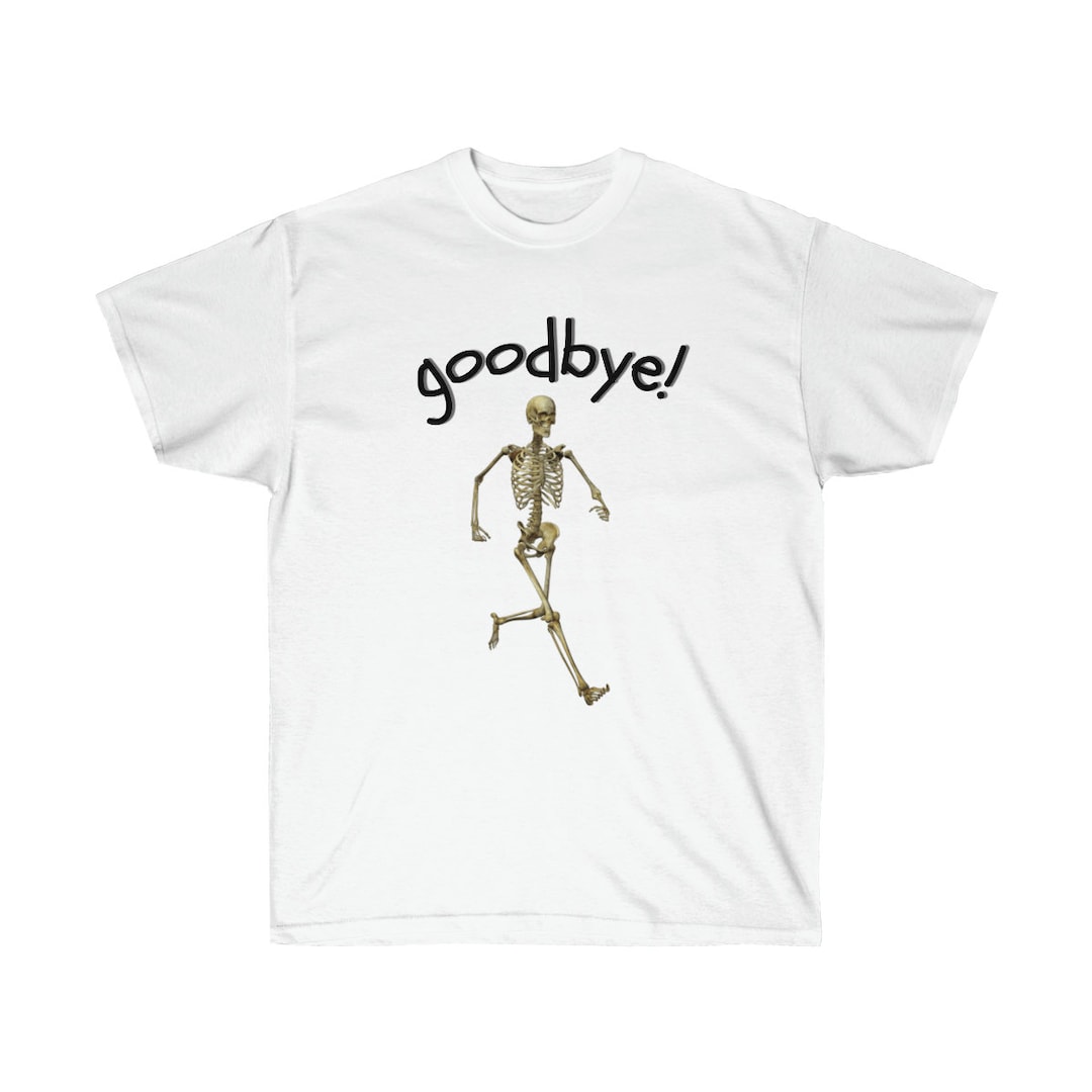 Goodbye - Skeleton Running Meme - Animated Transparent Text Design ...