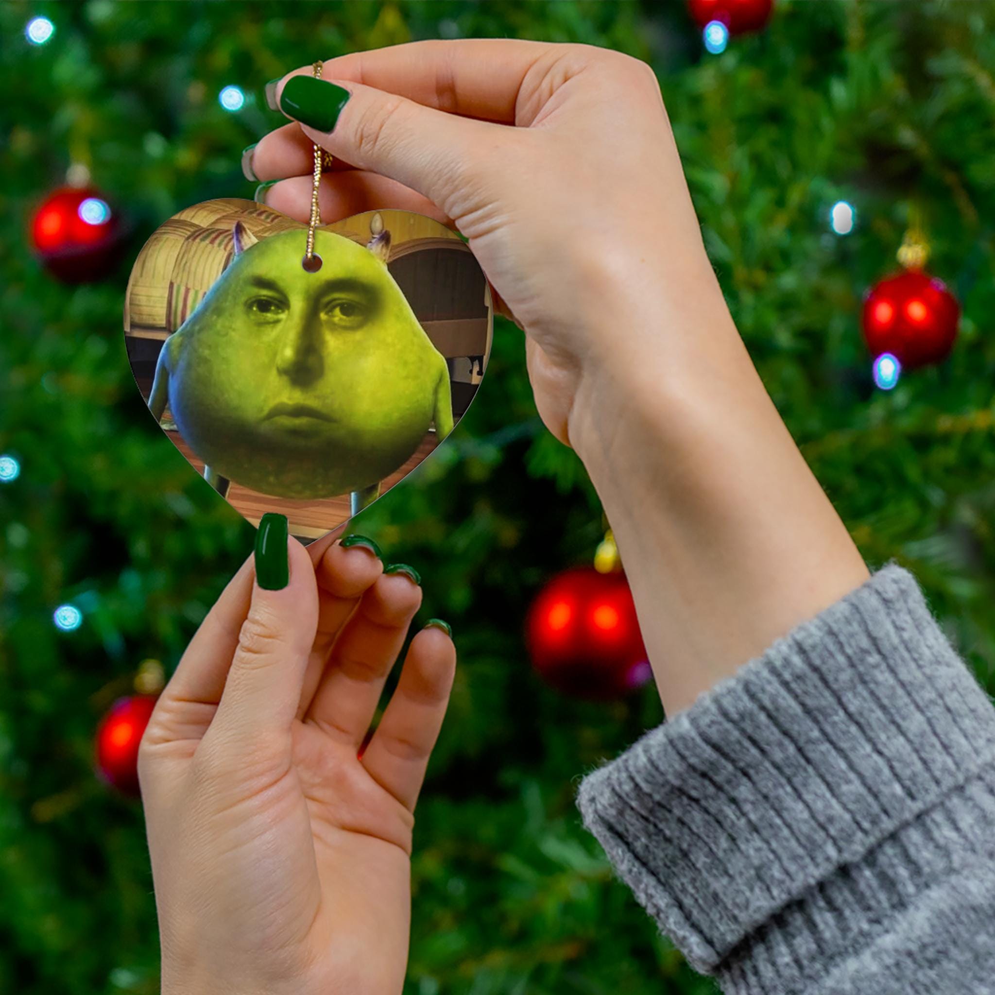 Elon Musk Mike Wazowski Christmas Tree Ornament - Funny Holiday ...