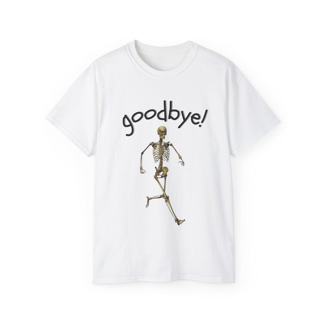 Goodbye - Skeleton Running Meme - Animated Transparent Text Design ...