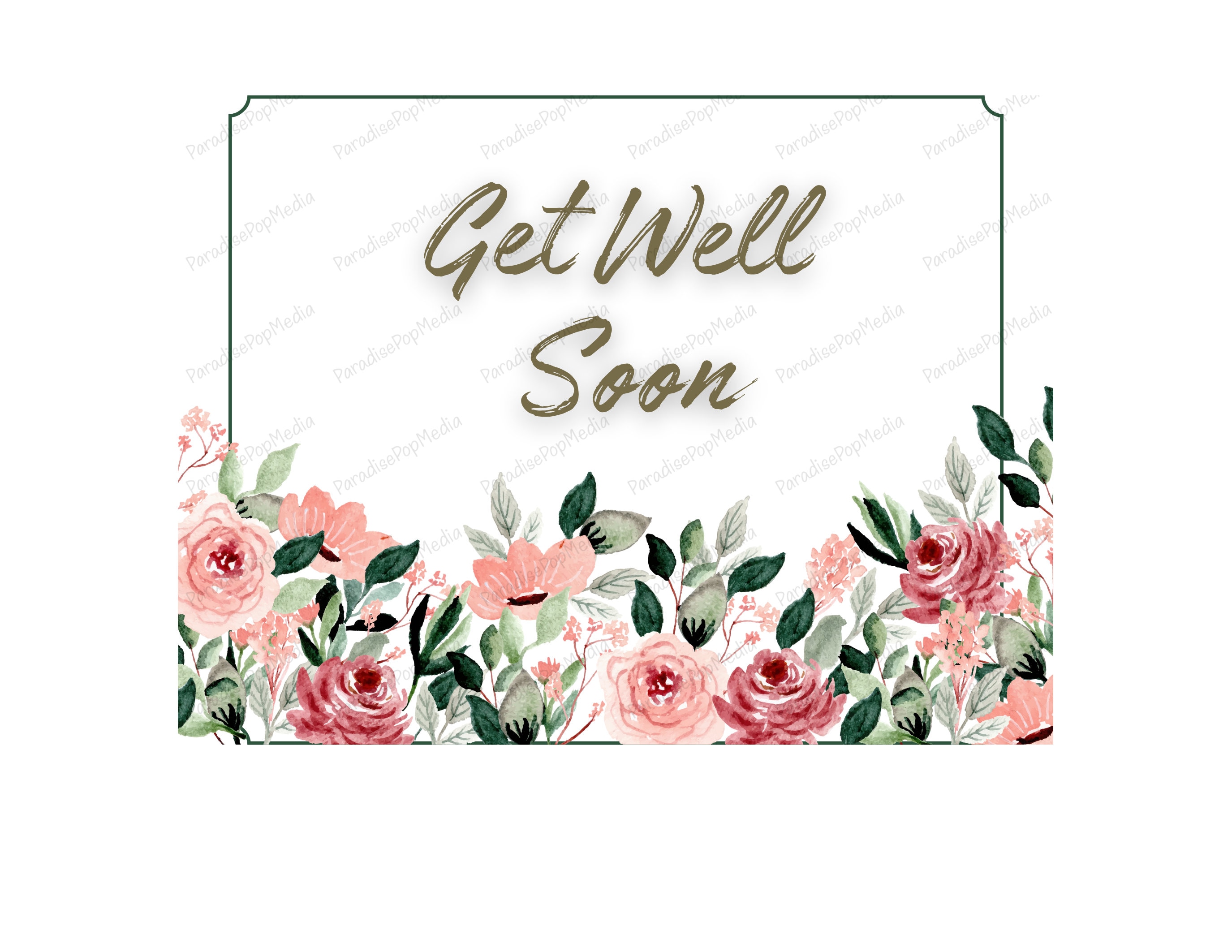 Get Well Soon Digital Card - Etsy