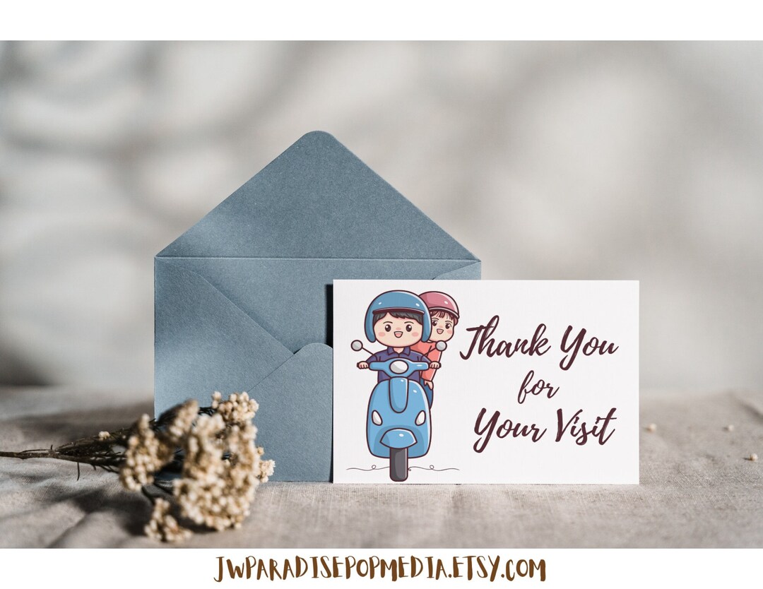 Circuit Overseer Thank You Card - Thank You for Your Visit - Etsy