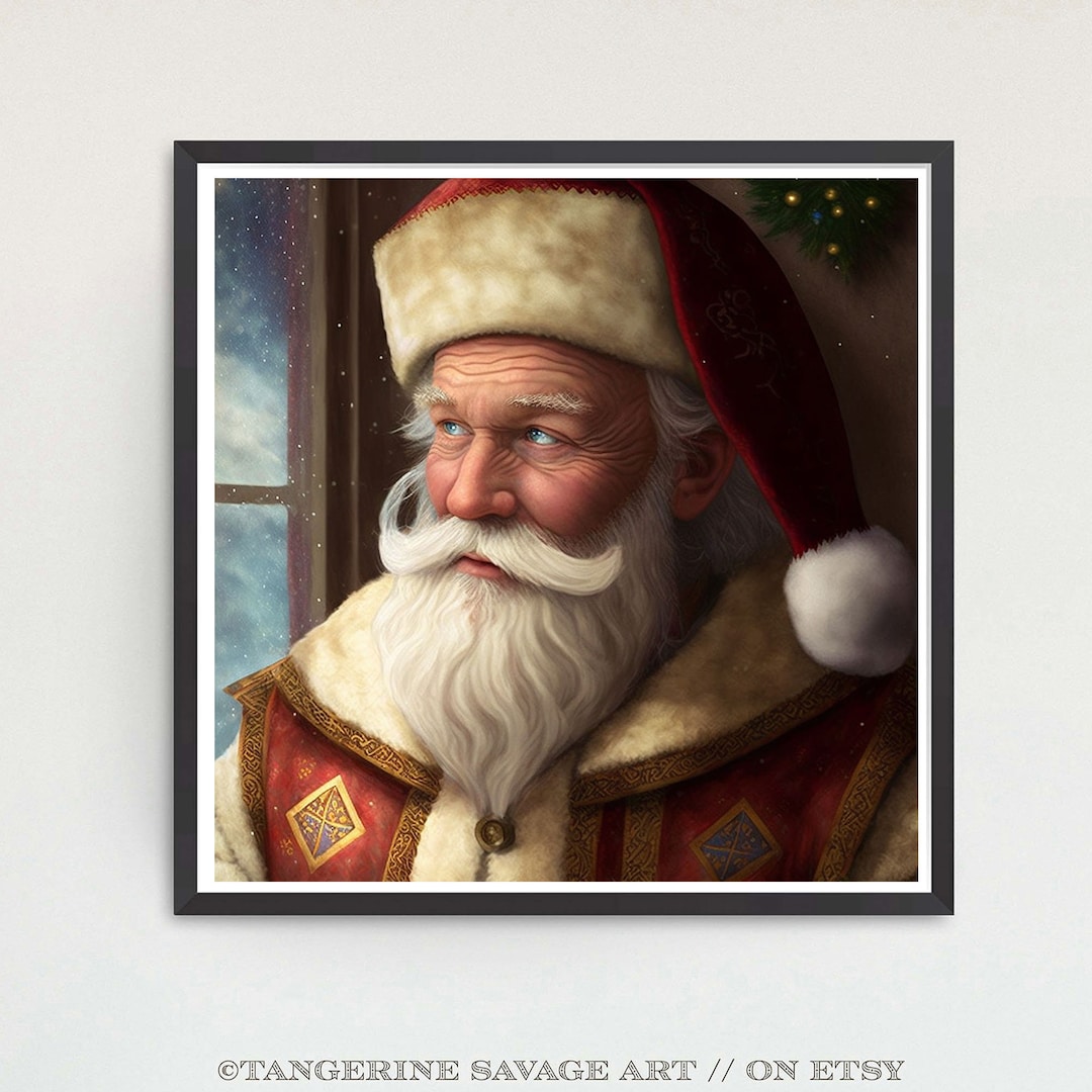 Nordic Christmas Art, Nordic Santa, Swedish Santa, Original Art ...