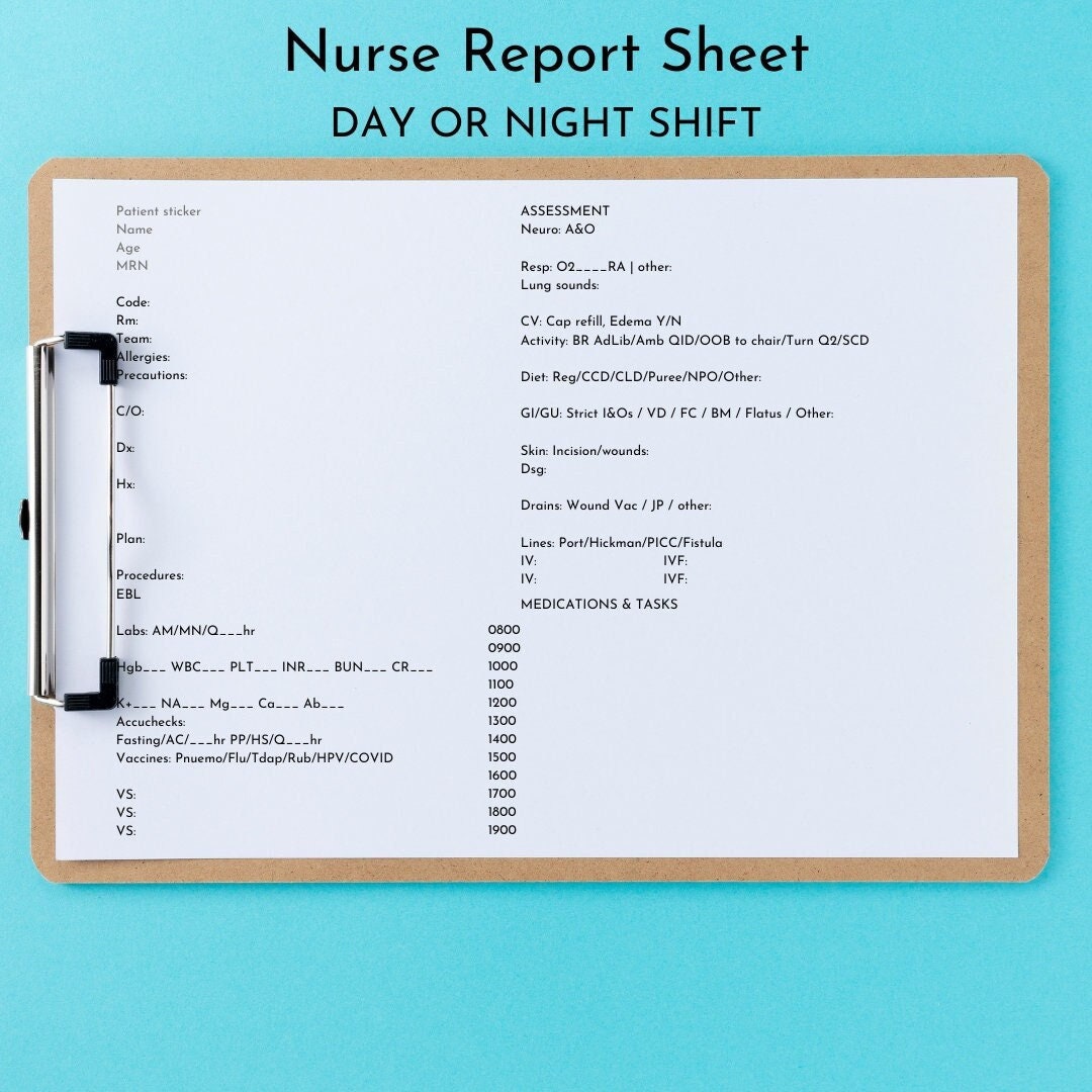 Meg-surg Nurse Brain | Day & Night Shift | Digital Download | New Grad ...