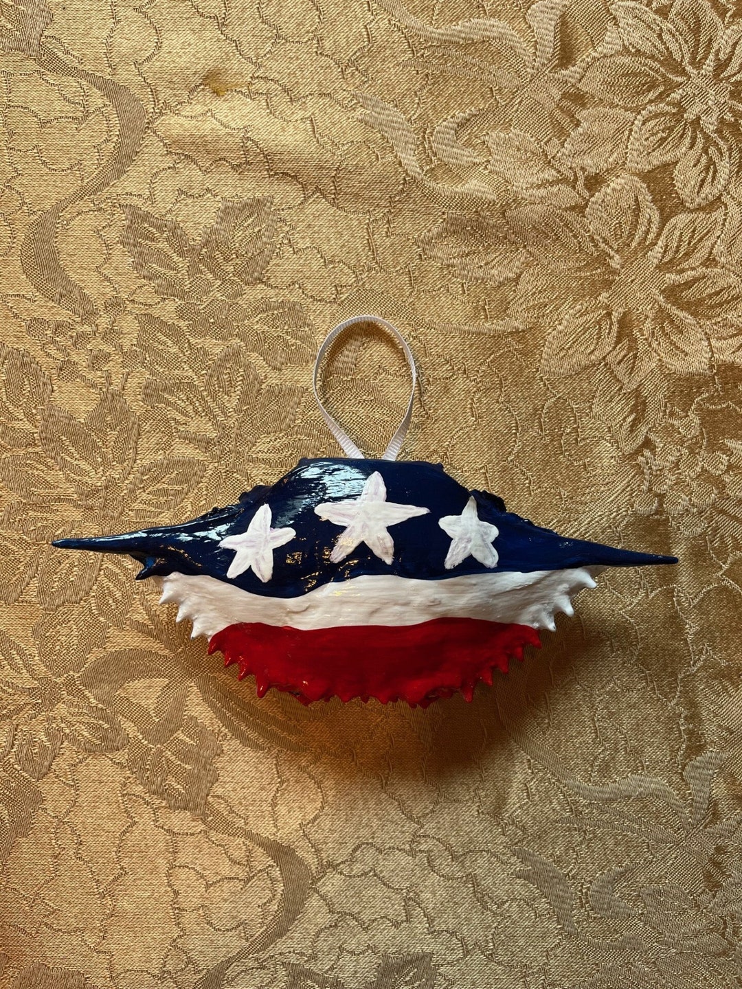 Hand Painted Patriotic Crab Shell From Maryland. - Etsy