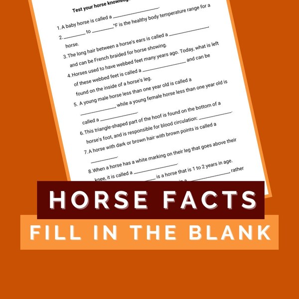 Equine Skeleton Worksheet - Horse Anatomy - Horse Skeleton - Equine ...