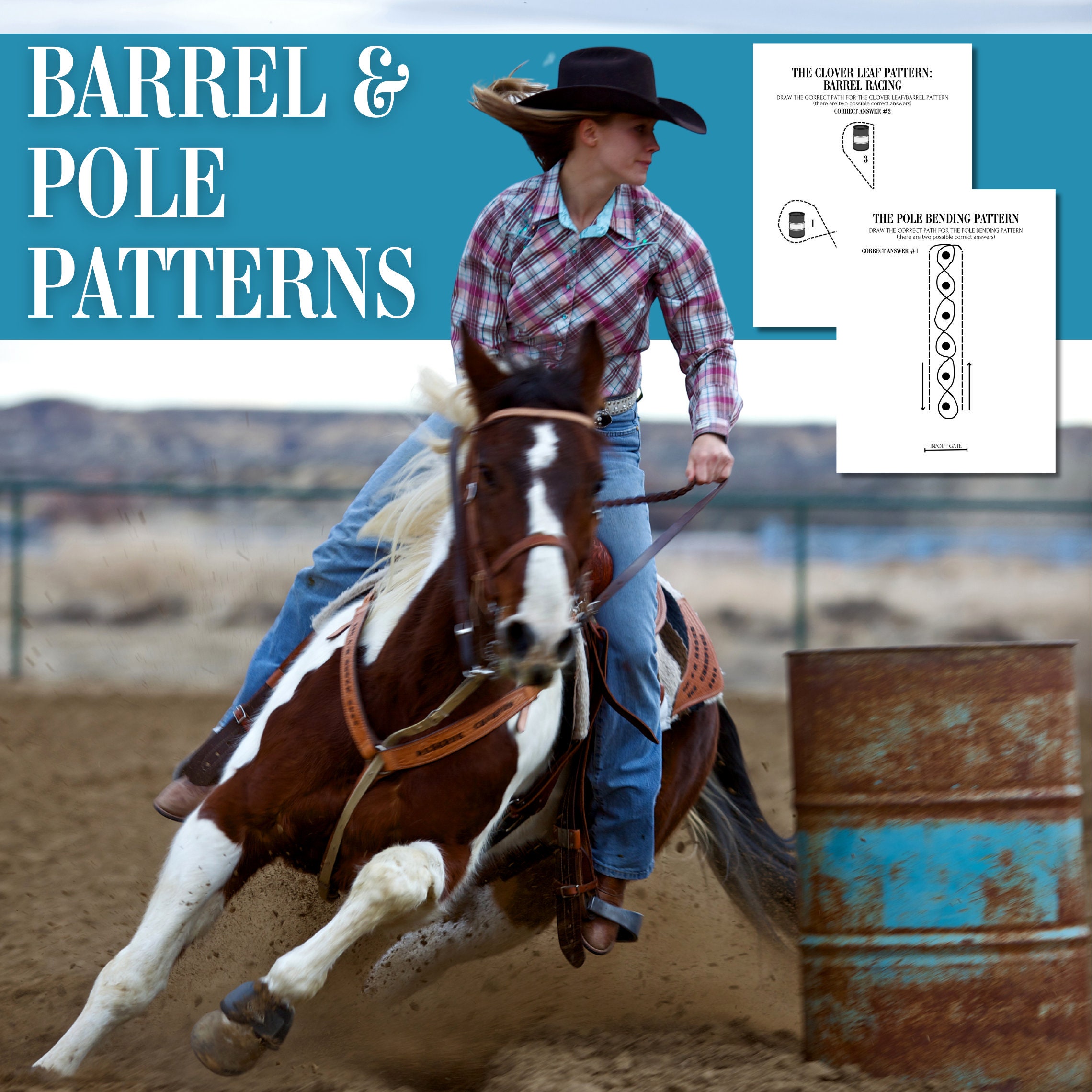 Barrel Racing & Pole Bending Patterns | Clover Leaf Pattern Diagram ...