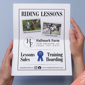 Riding Lessons Flyer Template | Canva Flyer Template | Riding Lessons ...