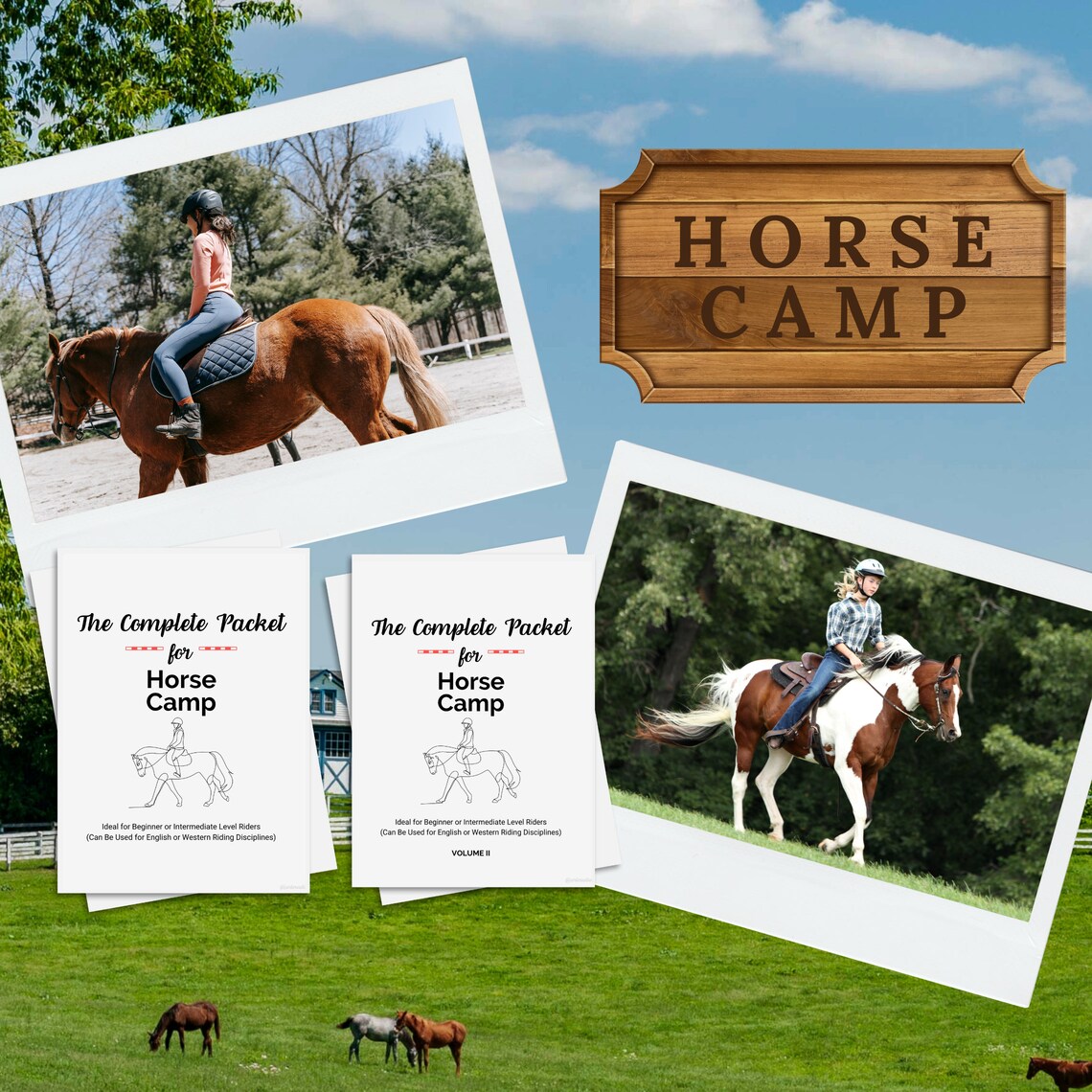 DOUBLE BUNDLE Horse Camp Lessons and Activities Packet | Horseback ...